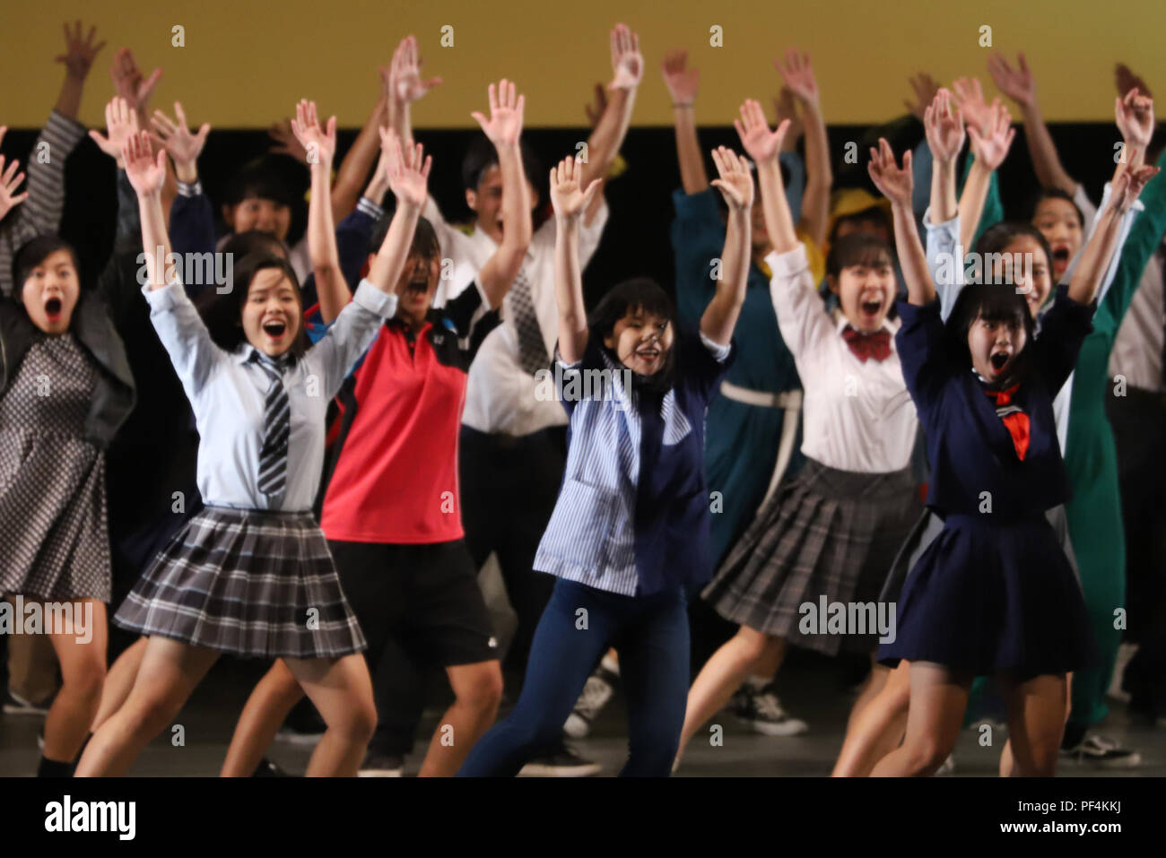 Yokohama, Japan. 17th Aug, 2018. Dance team members of the Tokyo ...