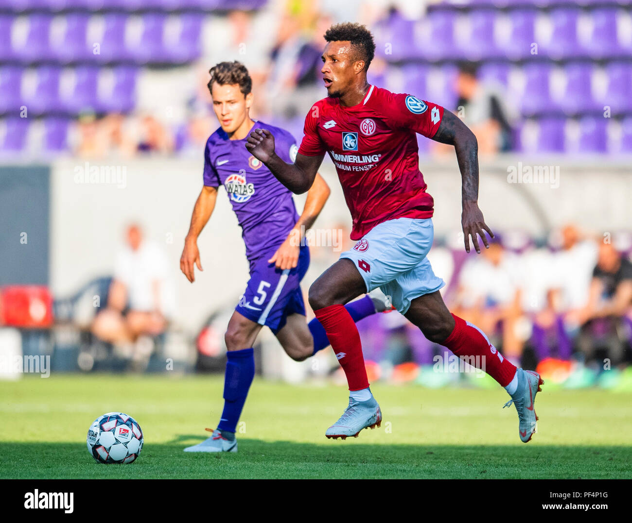 Aue, Germany. 18th Aug, 2018. Soccer, DFB Cup, 1st round, Erzgebirge ...