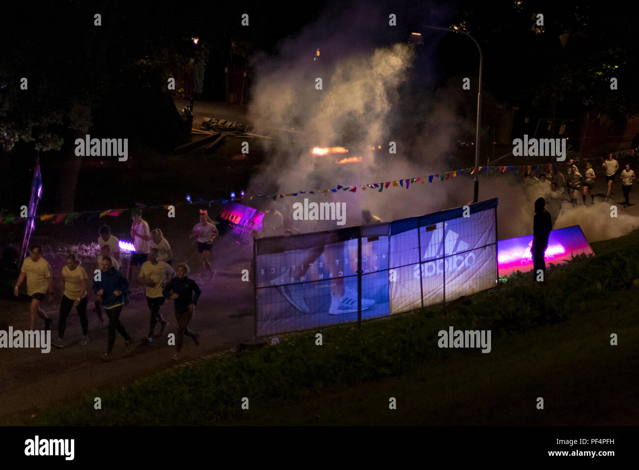 Stockholm, Sweden. 18 August 2018. Midnight run at the streets of ...