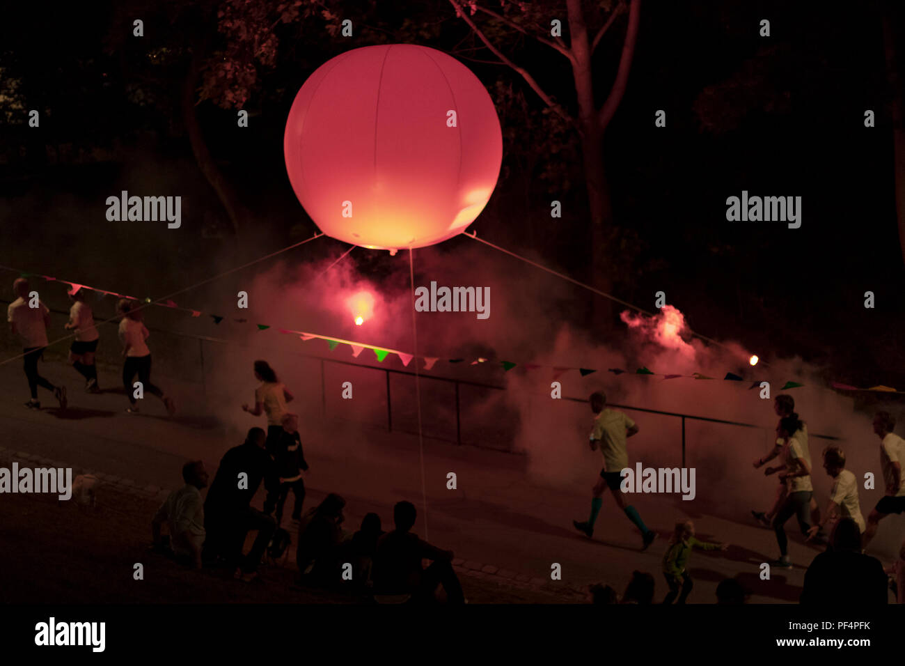 Stockholm, Sweden. 18 August 2018. Midnight run at the streets of ...