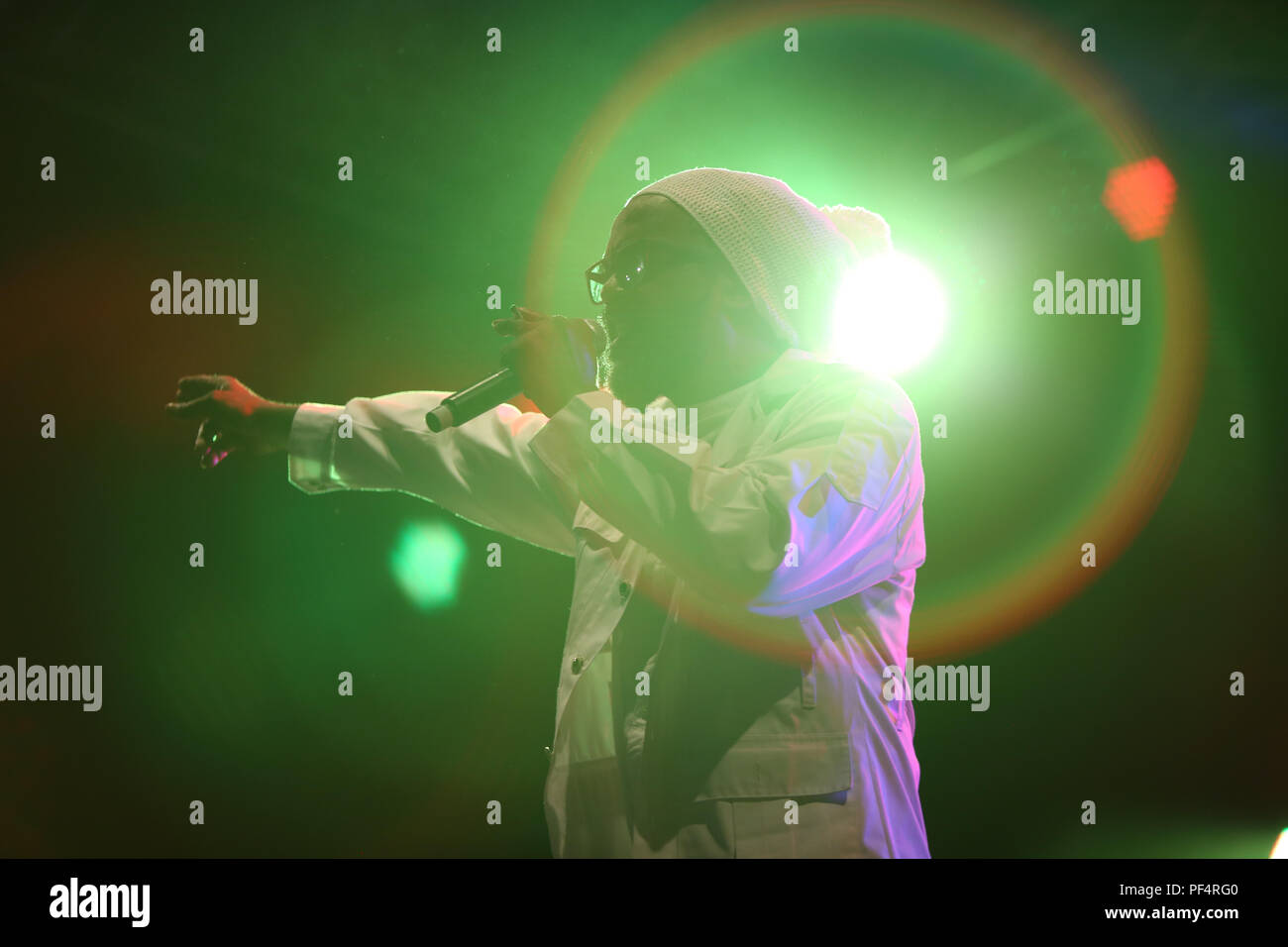 Aschaffenburg, Germany. 18th Aug, 2018. Jamaican reggae singer Andrew ...