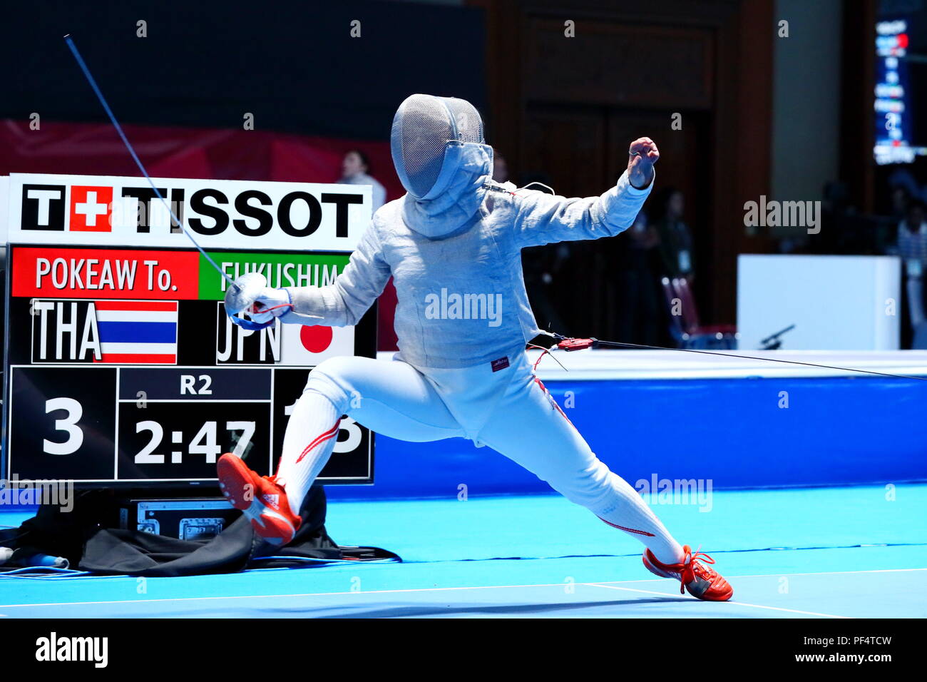 Jakarta, Indonesia. 19th Aug, 2018. Shihomi Fukushima (JPN) Fencing ...