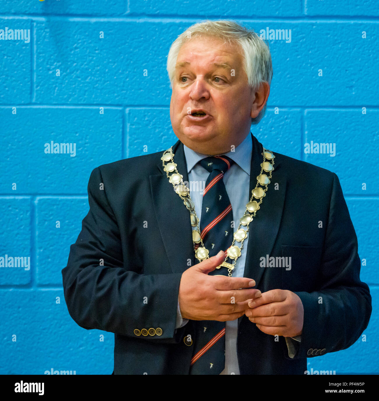 Haddington, UK. 19 August 2018. John McMillan, East Lothian Provost ...