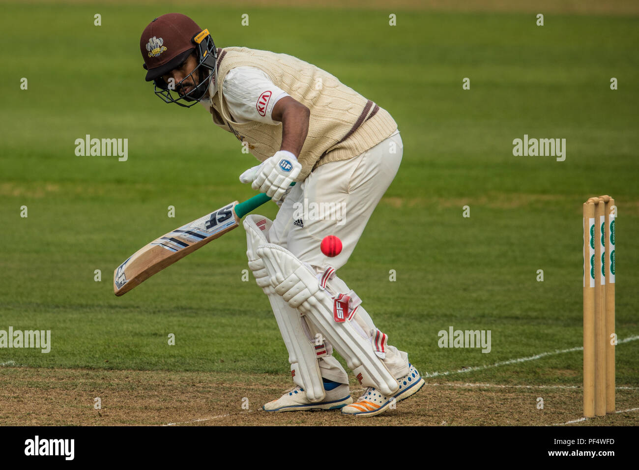 London, UK. 19 August 2018. Arun Harinath batting for Surrey against ...