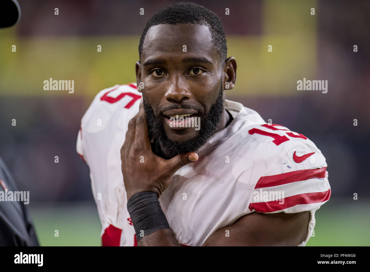 Houston, USA. 18 August 2018. San Francisco 49ers wide receiver Pierre ...