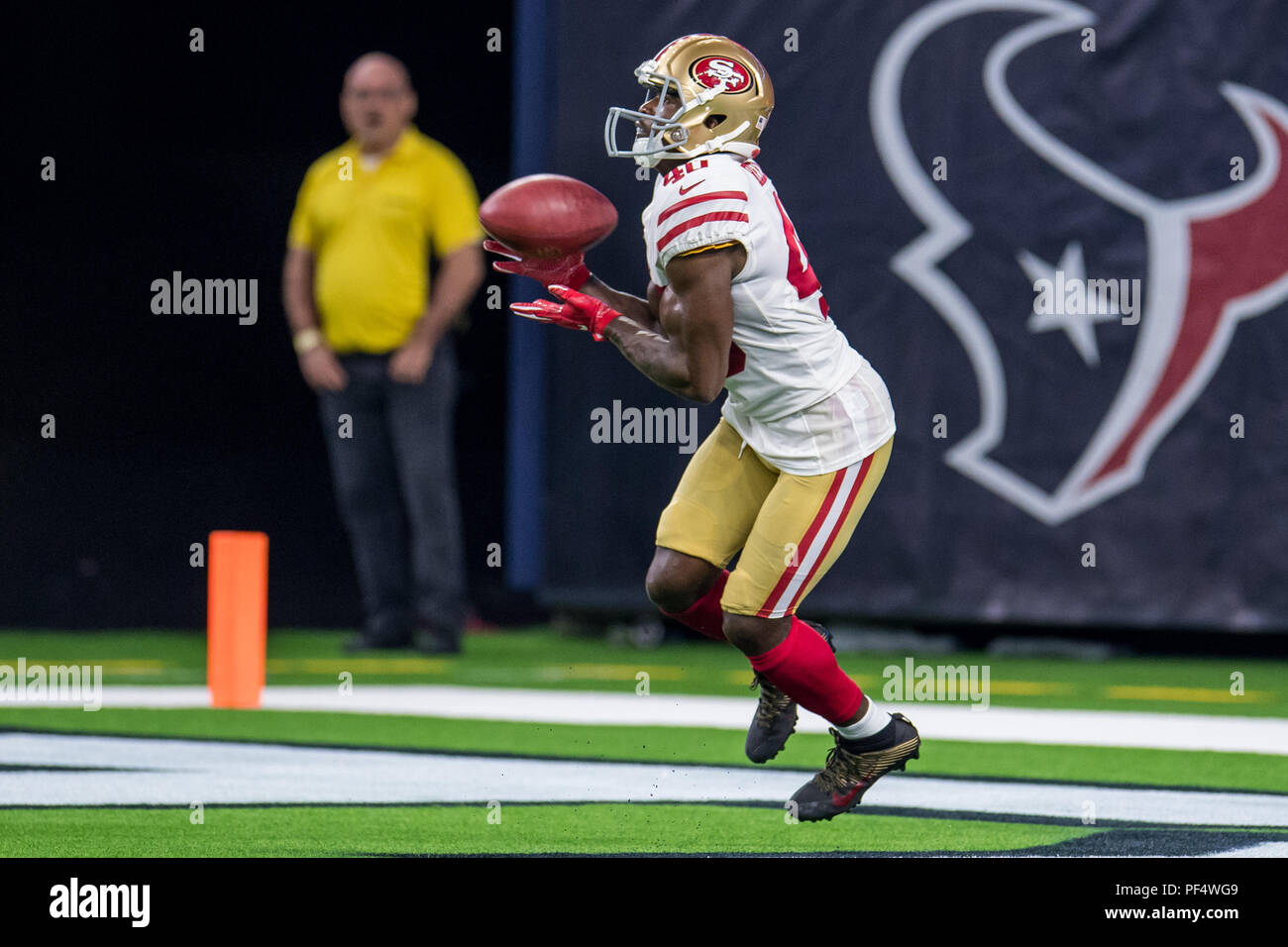 Houston, USA. 18 August 2018. San Francisco 49ers cornerback D.J. Reed ...