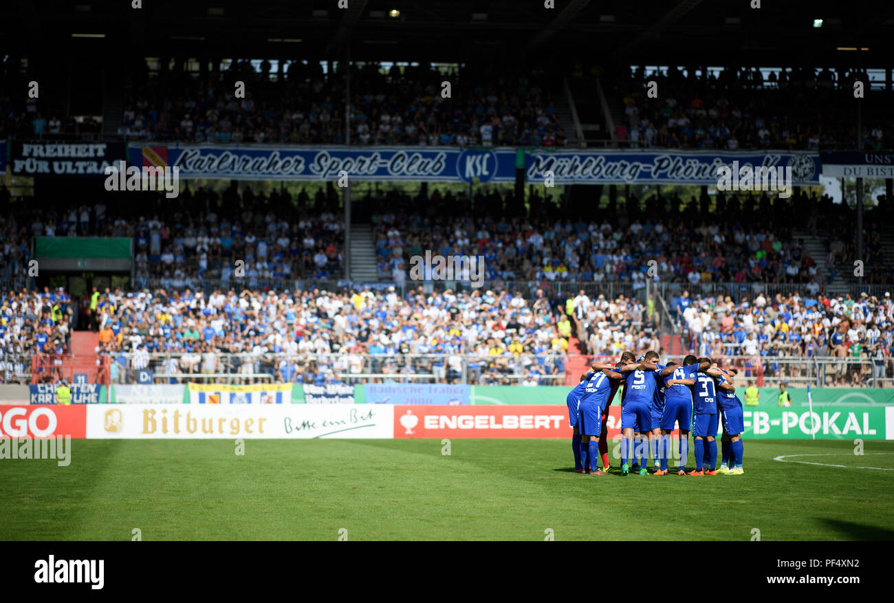 Karlsruhe, Germany. 19th Aug, 2018. Feature, ornamental image, background, wallpaper Before Game ...