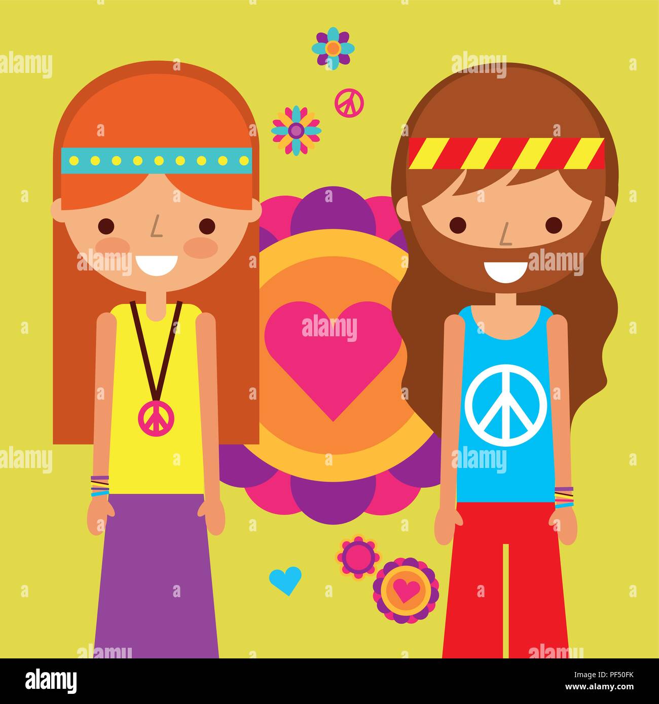 Portrait woman peace sign Stock Vector Images - Alamy