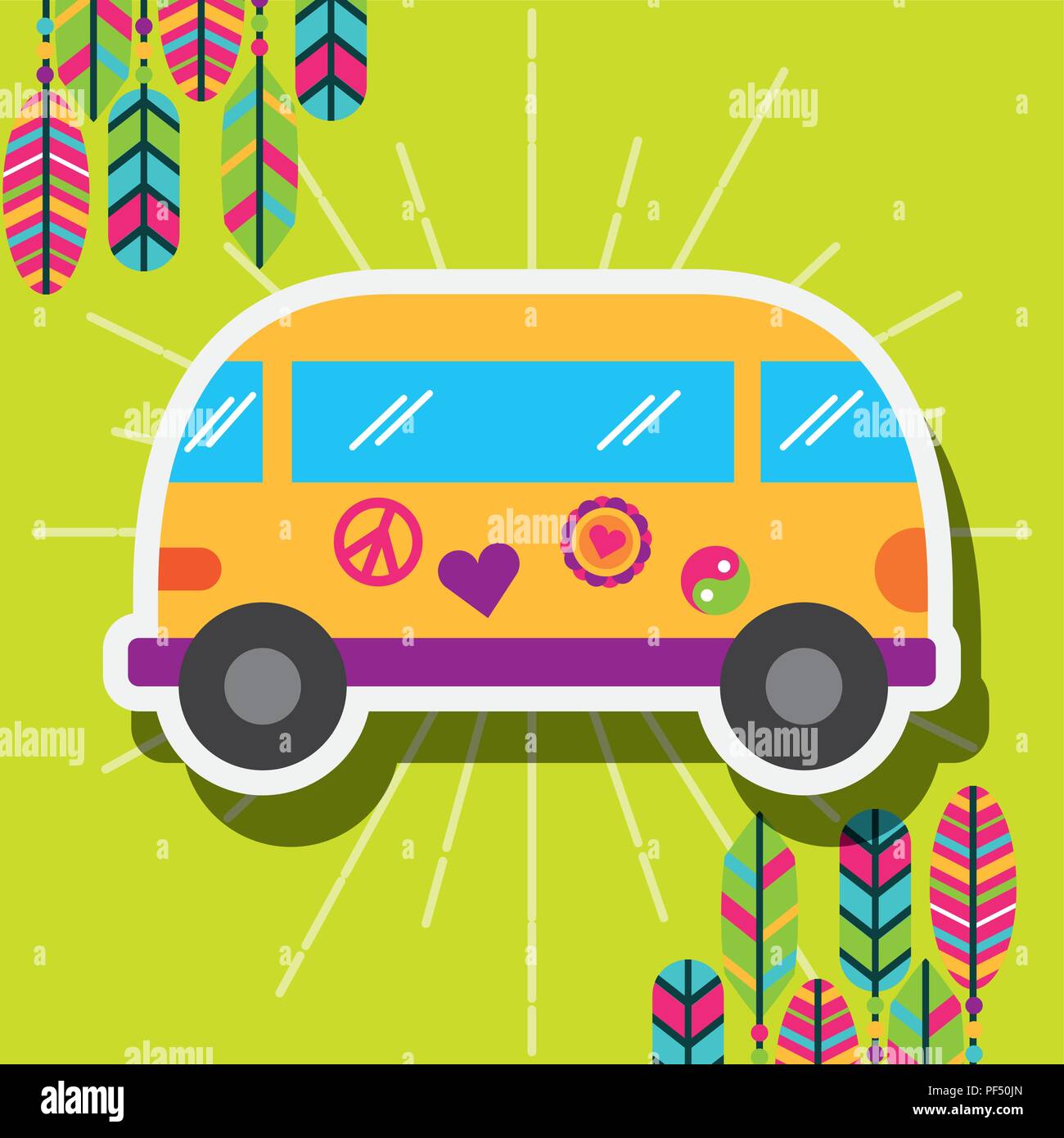 Funky hippy stickers High Resolution Stock Photography and Images - Alamy