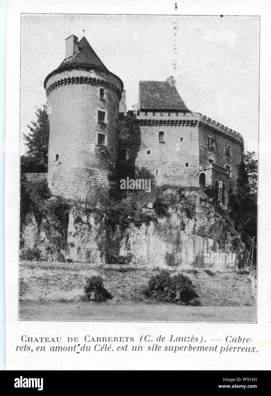 Chateau de Cabrerets Stock Photo - Alamy