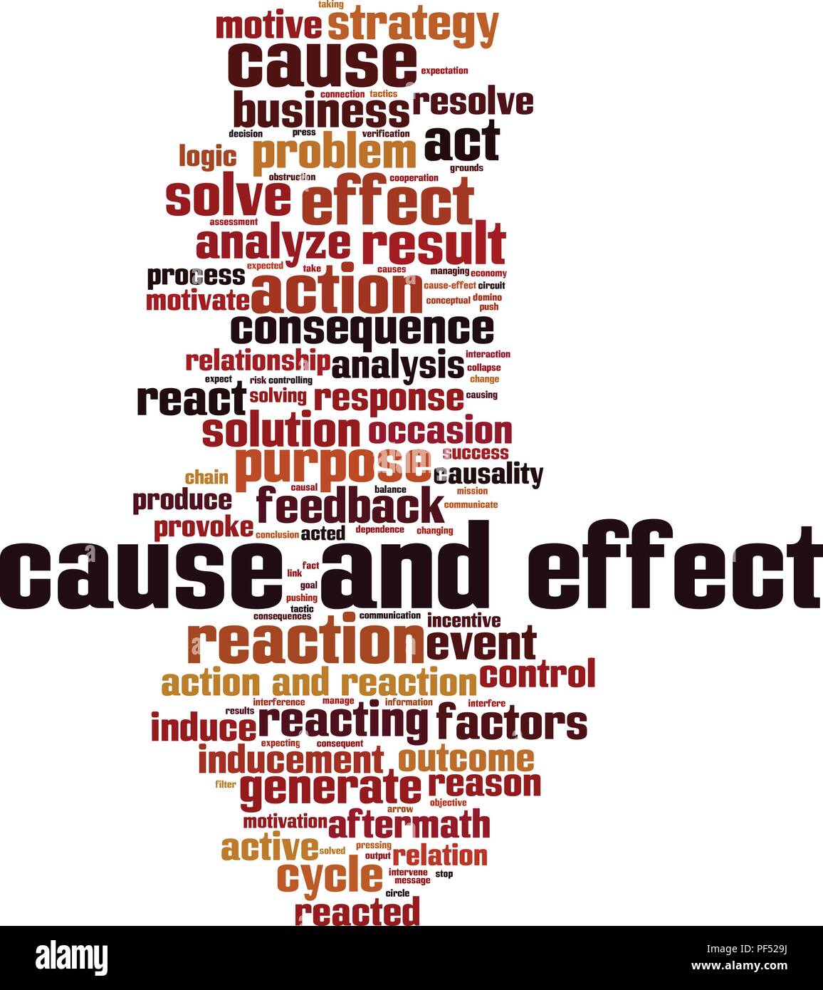 Cause and effect word cloud concept. Vector illustration Stock Vector ...