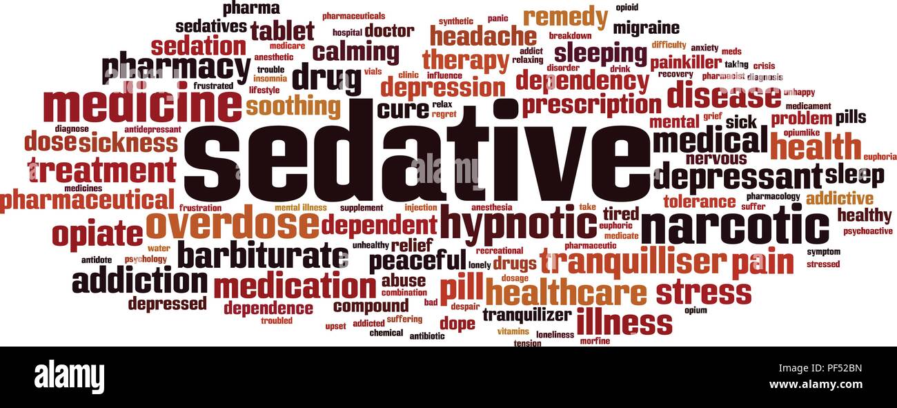 Sedative word cloud concept. Vector illustration Stock Vector Image ...