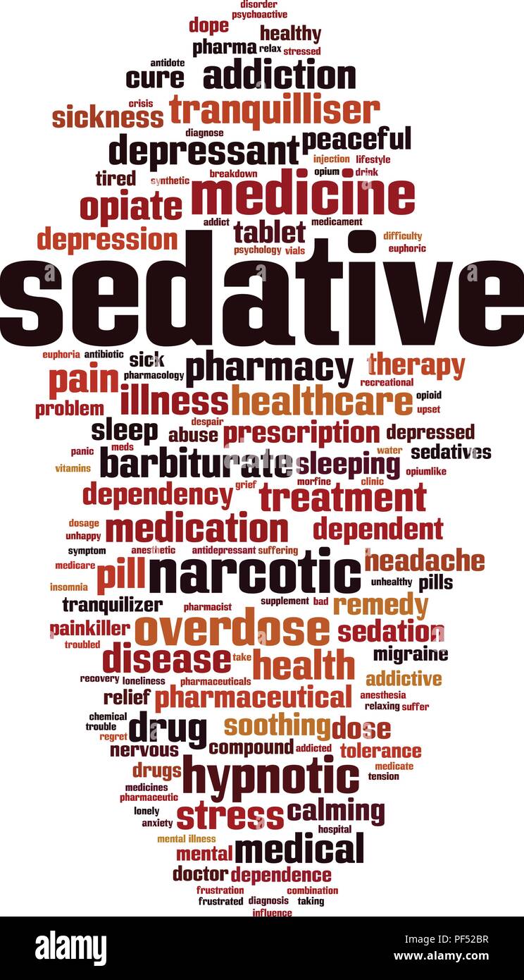Sedative word cloud concept. Vector illustration Stock Vector Image ...