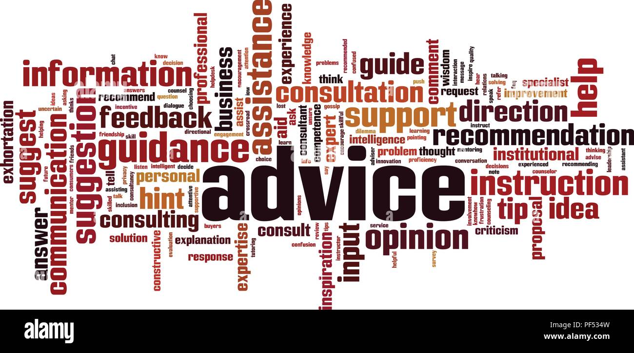 Advice word cloud concept. Vector illustration Stock Vector Image & Art ...