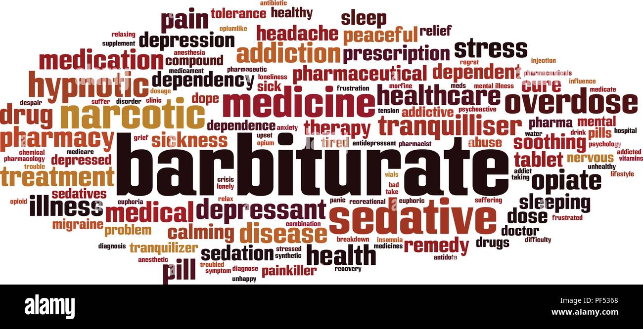 Barbiturate word cloud concept. Vector illustration Stock Vector Image ...