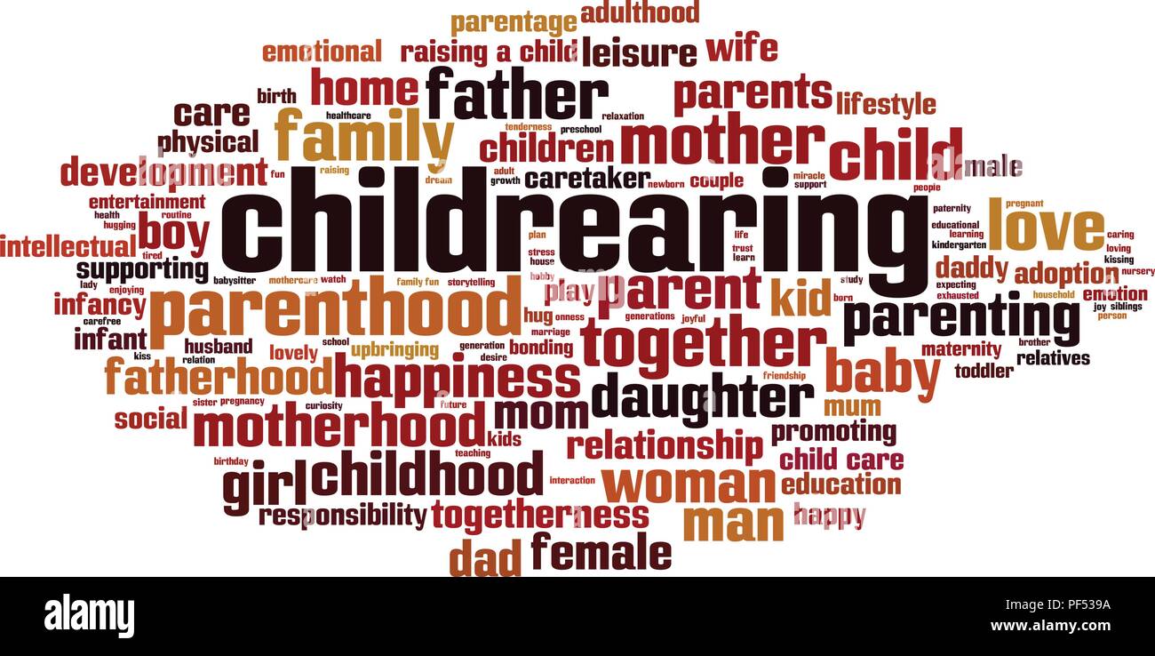 Childrearing word cloud concept. Vector illustration Stock Vector Image ...