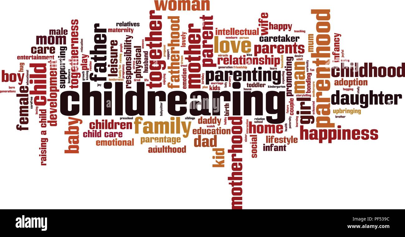 Childrearing word cloud concept. Vector illustration Stock Vector Image ...