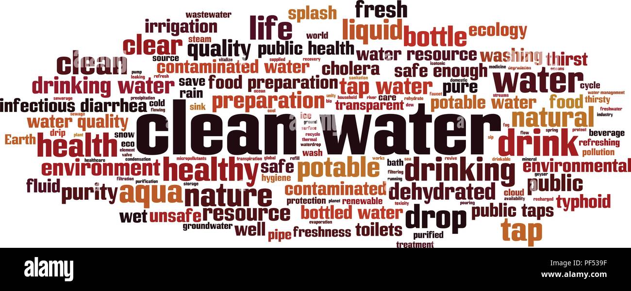 Clean water word cloud concept. Vector illustration Stock Vector Image ...