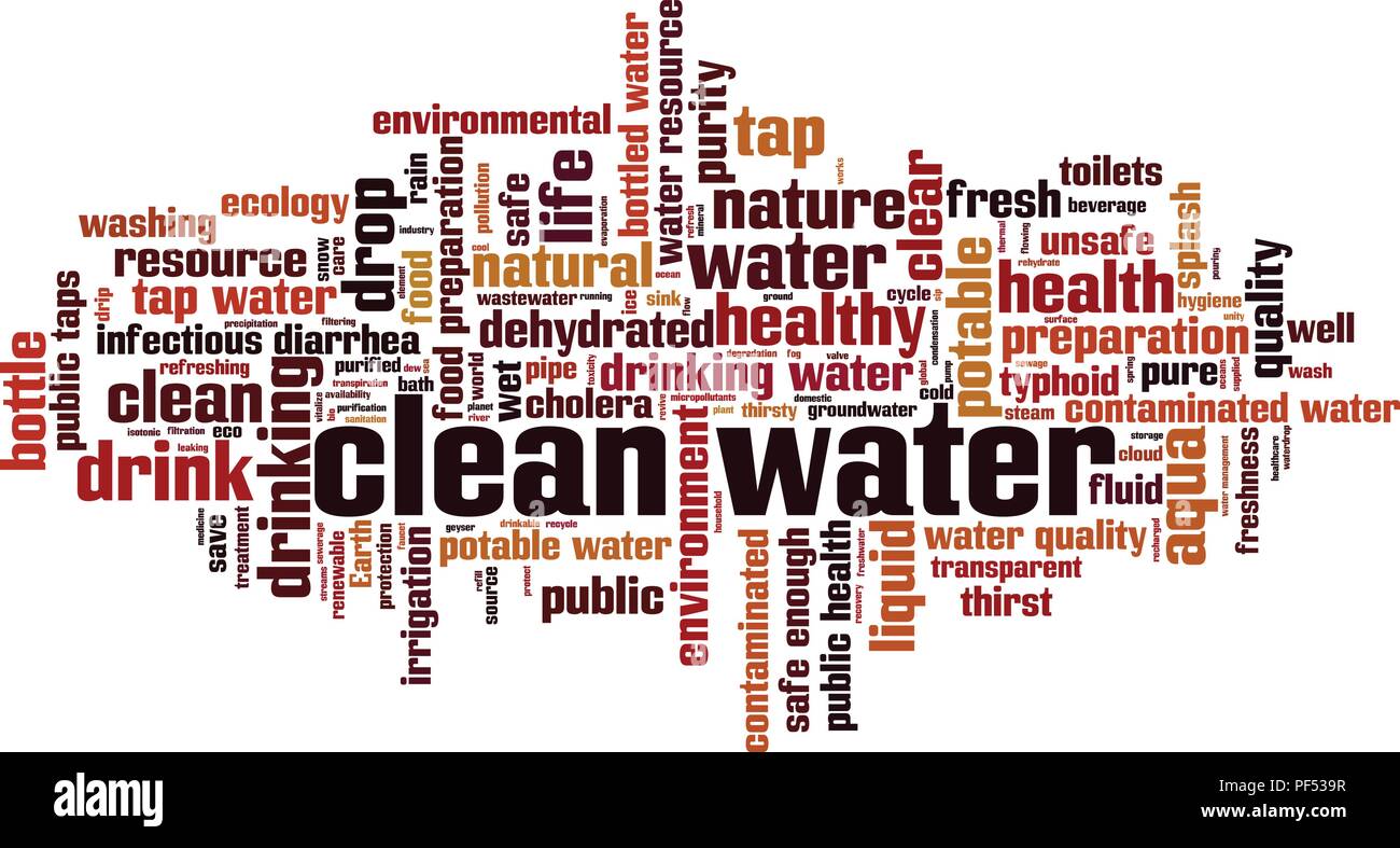 Clean water word cloud concept. Vector illustration Stock Vector Image ...