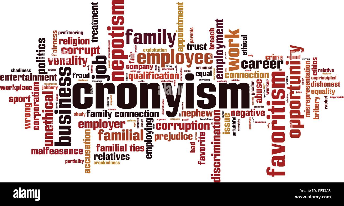 Cronyism word cloud concept. Vector illustration Stock Vector Image ...