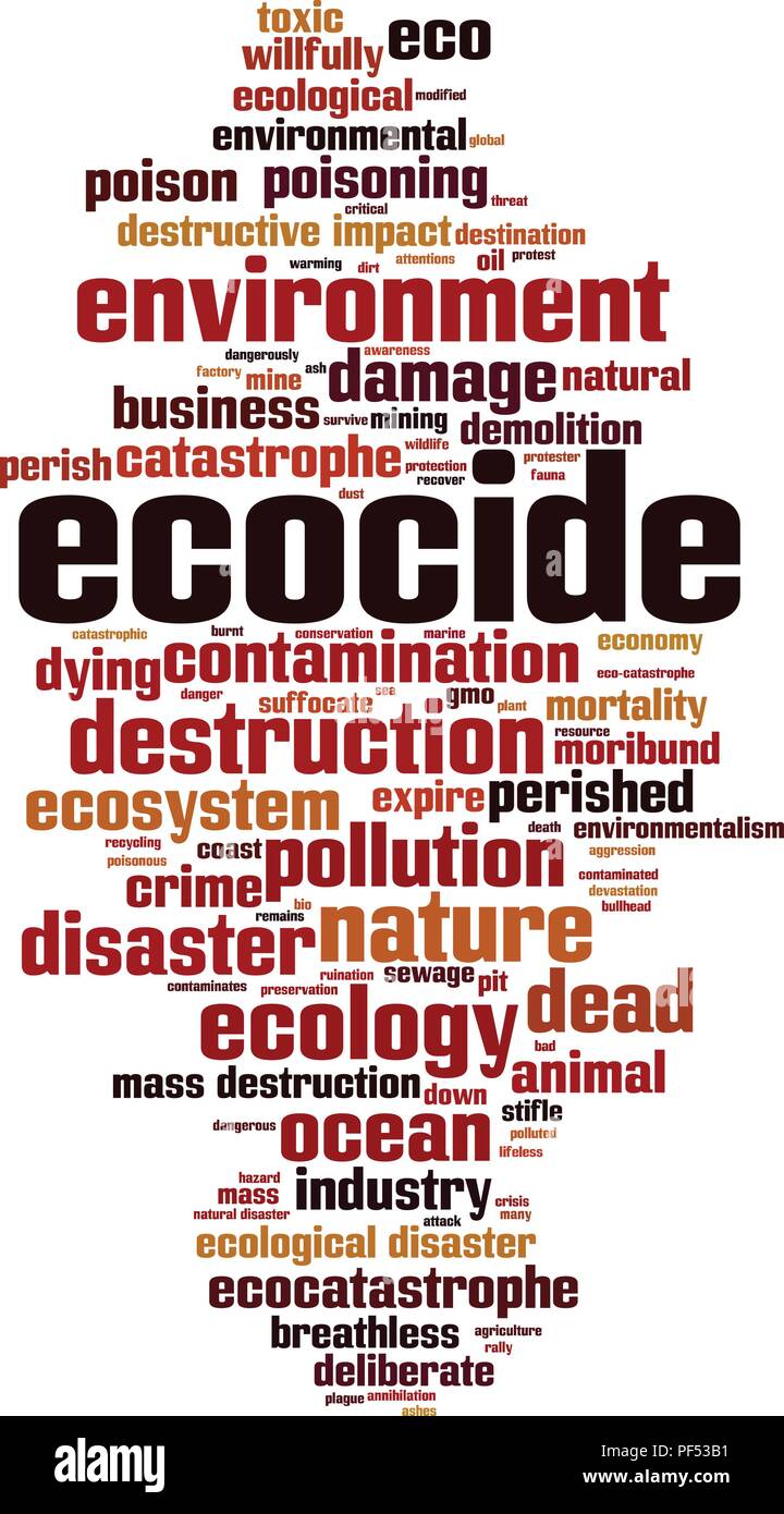 Ecocide word cloud concept. Vector illustration Stock Vector Image ...