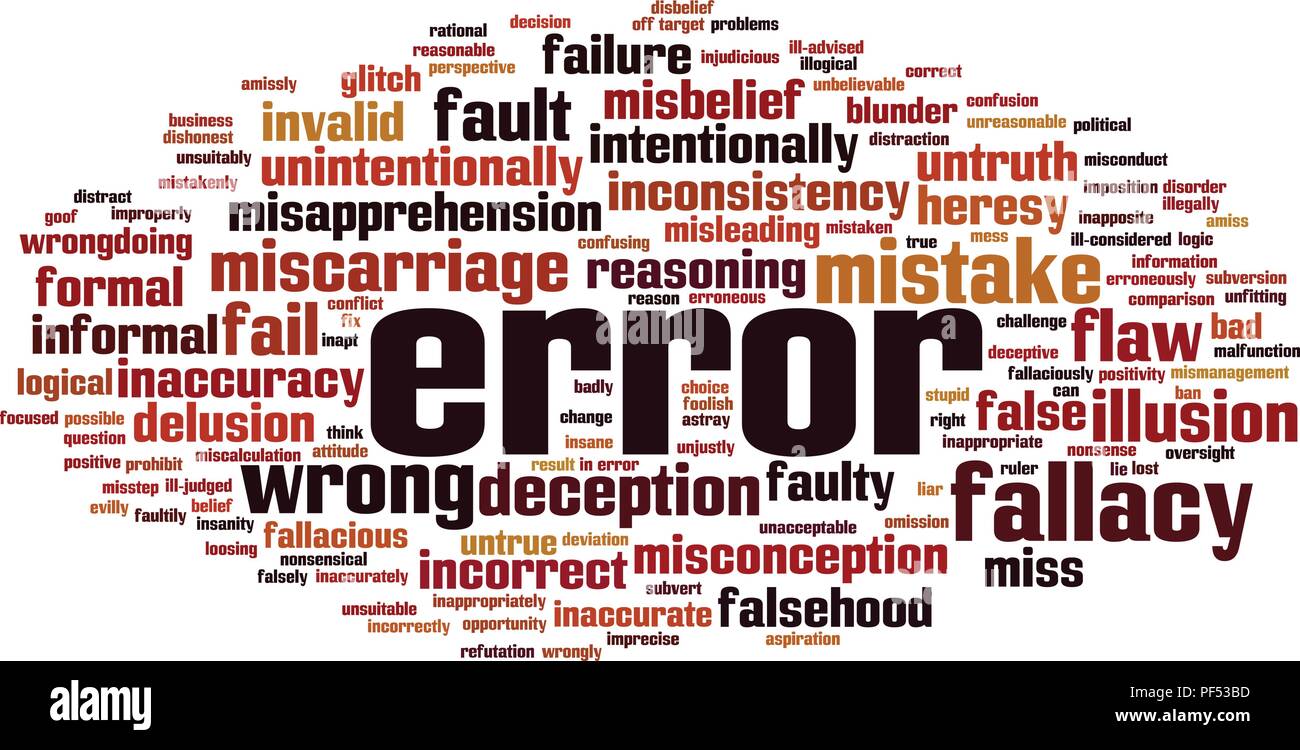 Error word cloud concept. Vector illustration Stock Vector Image & Art ...