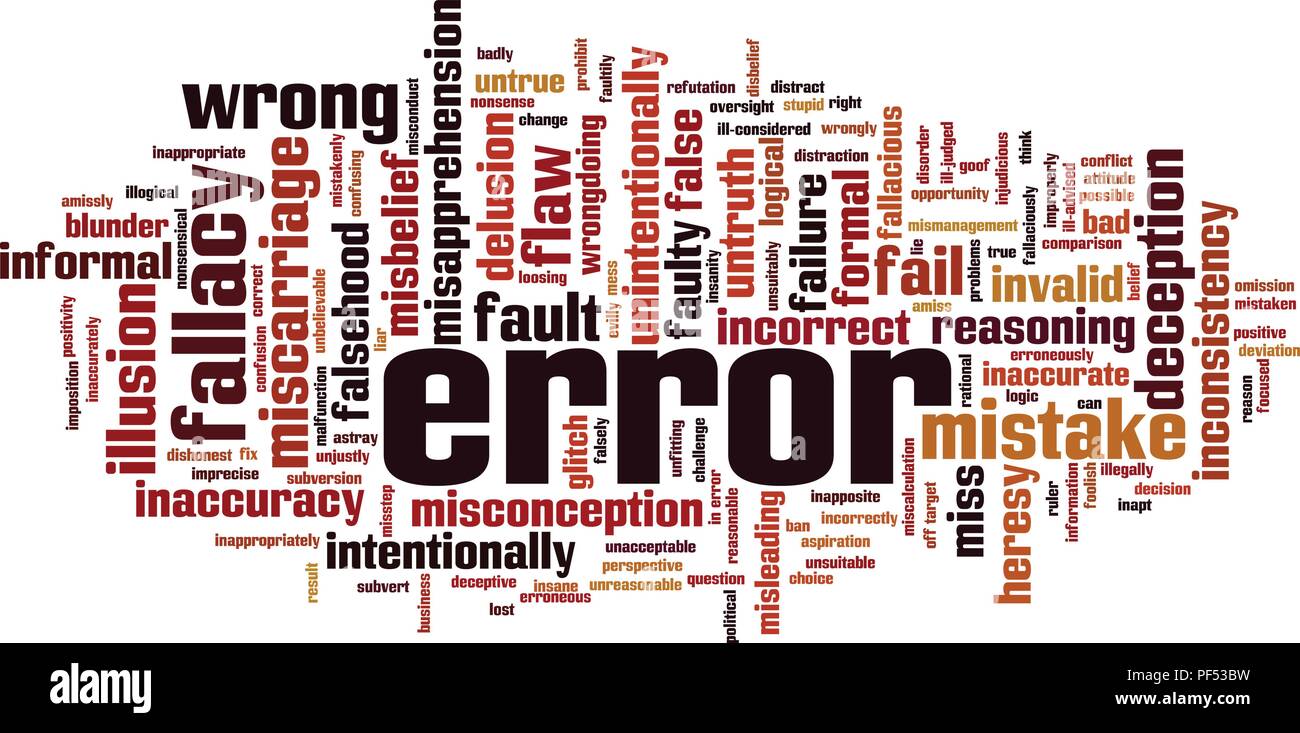 Error word cloud concept. Vector illustration Stock Vector Image & Art ...