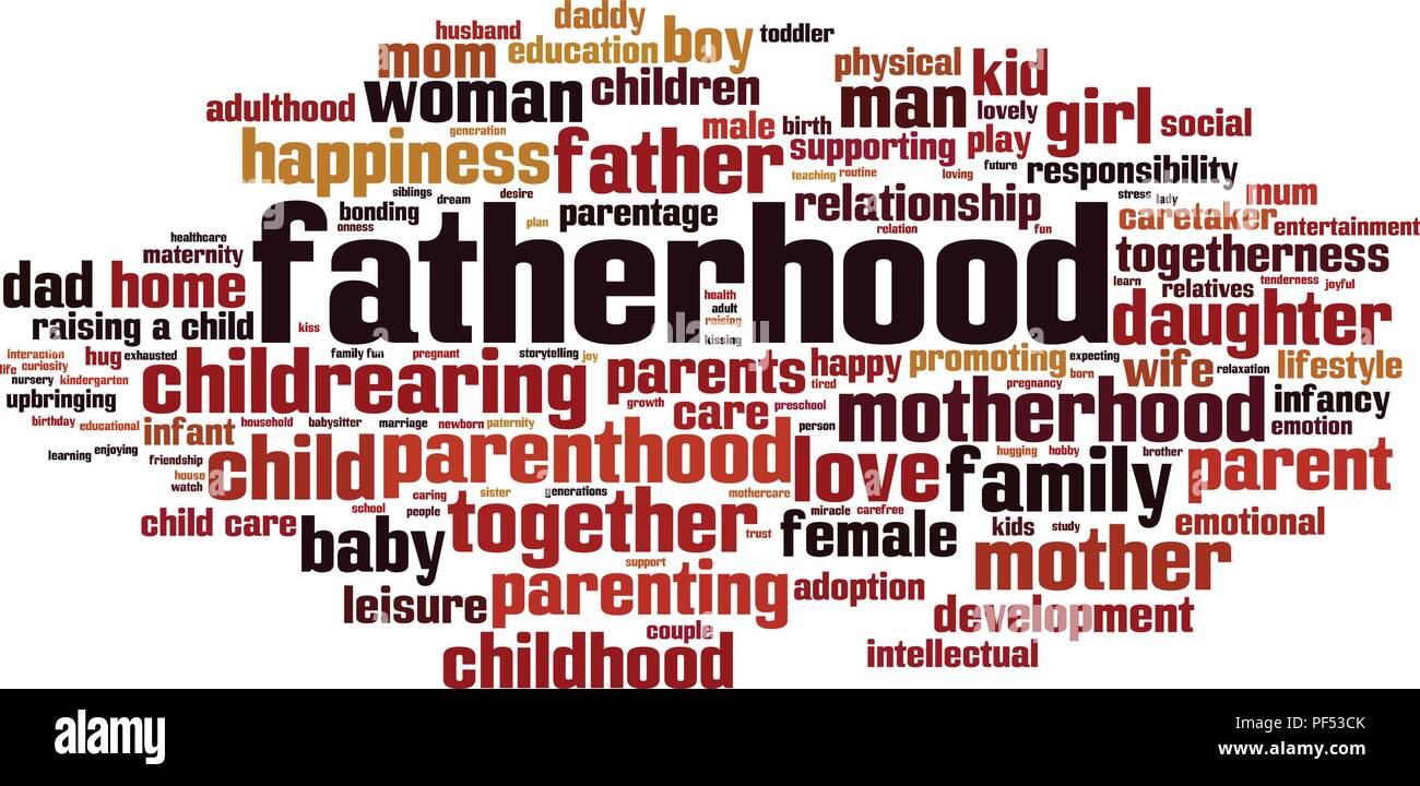 Fatherhood word cloud concept. Vector illustration Stock Vector Image ...
