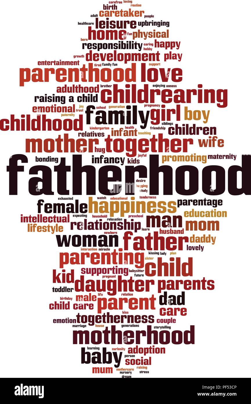 Fatherhood word cloud concept. Vector illustration Stock Vector Image ...
