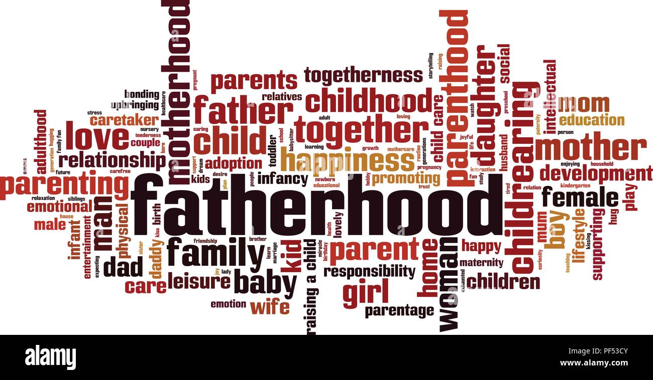 Fatherhood word cloud concept. Vector illustration Stock Vector Image ...