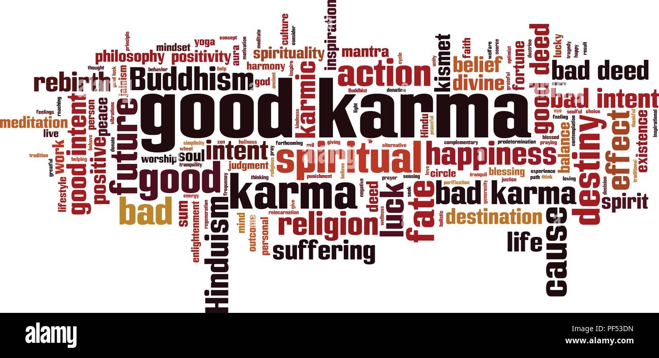 Good karma word cloud concept. Vector illustration Stock Vector Image ...