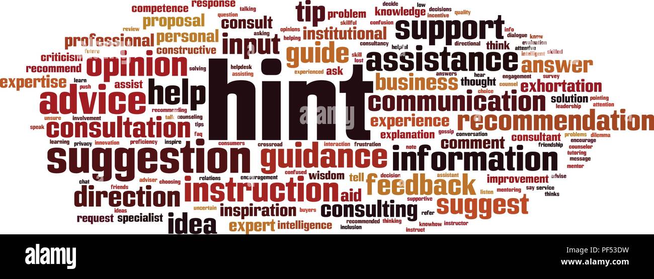 Hint word cloud concept. Vector illustration Stock Vector Image & Art ...