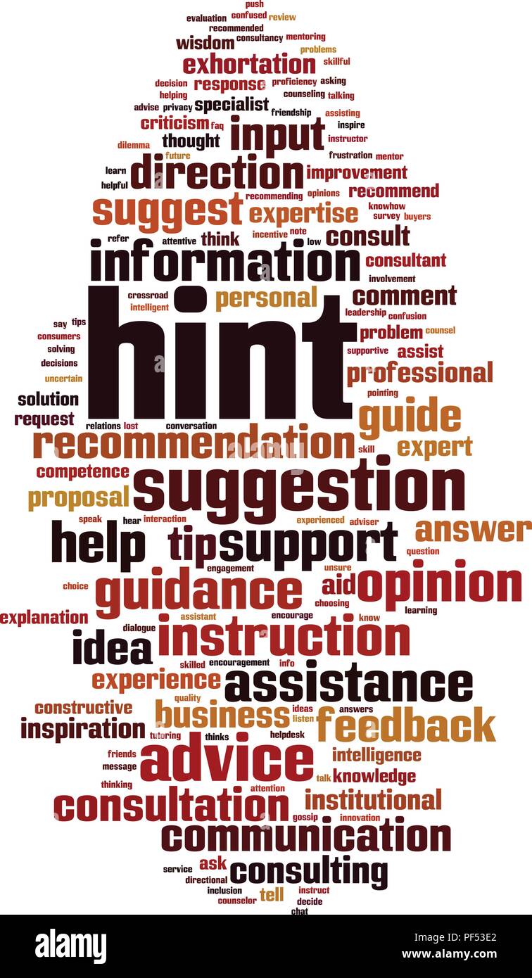 Hint word cloud concept. Vector illustration Stock Vector Image & Art ...
