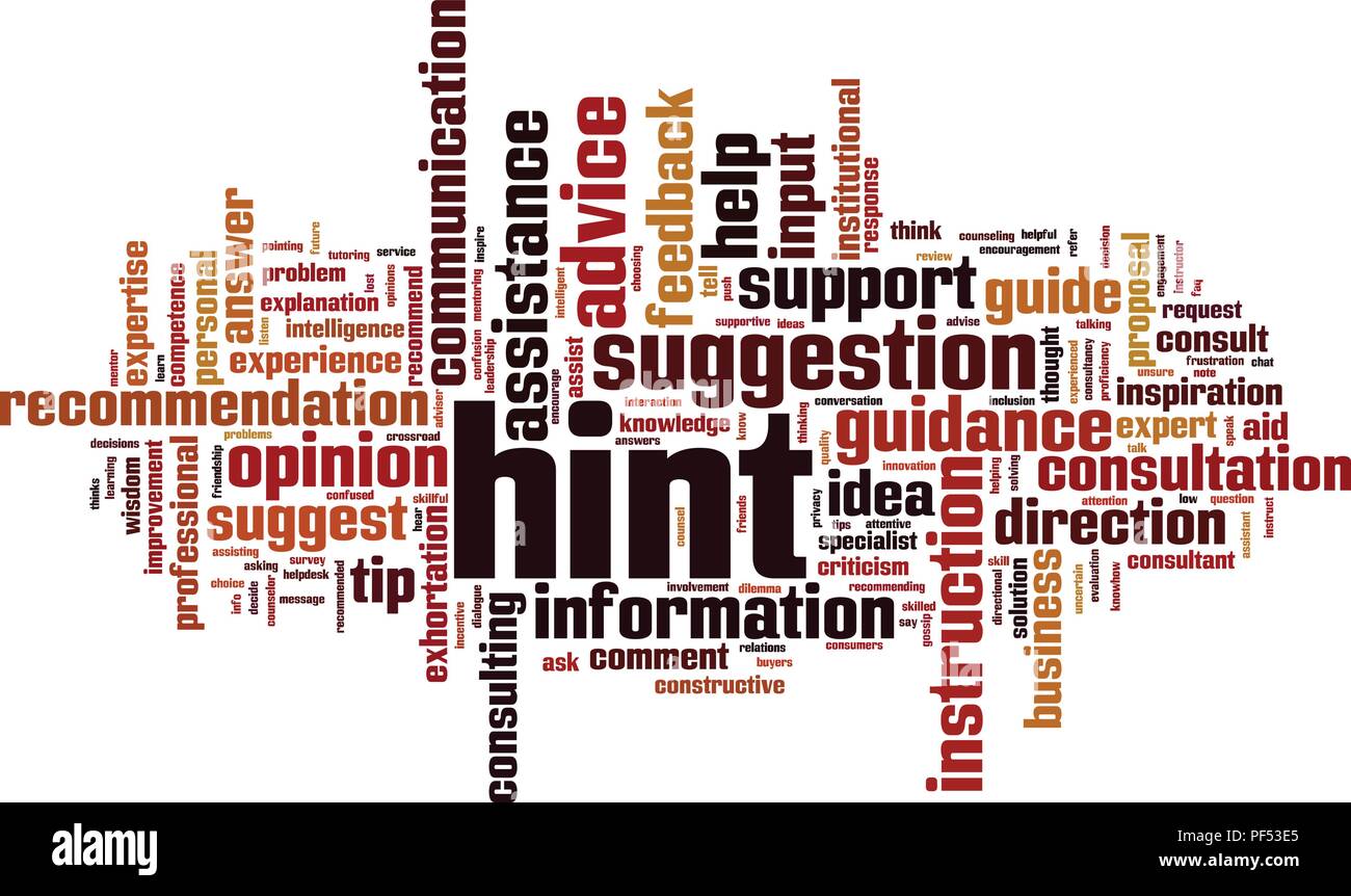 Hint vector vectors hi-res stock photography and images - Alamy