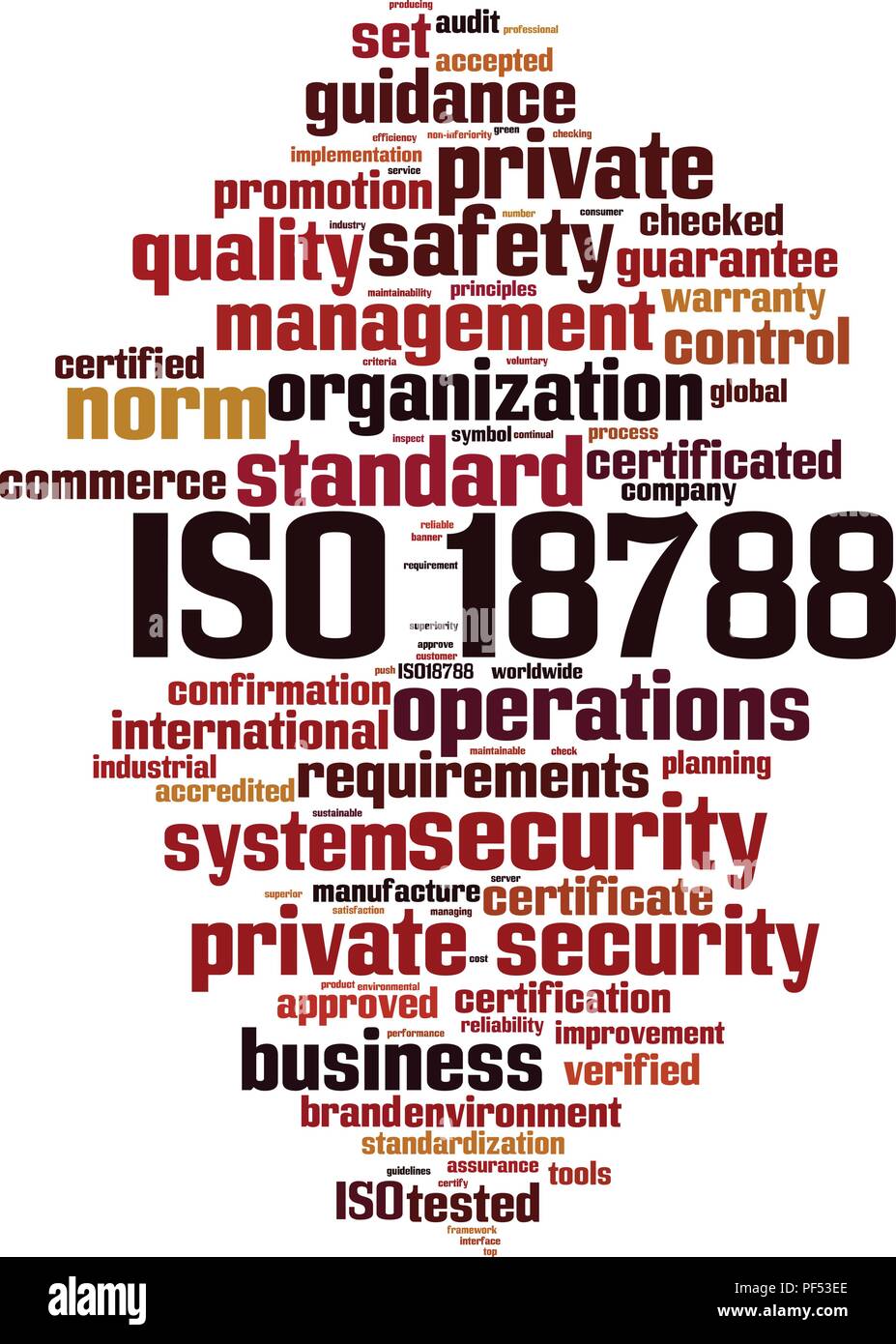 ISO 18788 word cloud concept. Vector illustration Stock Vector Image ...