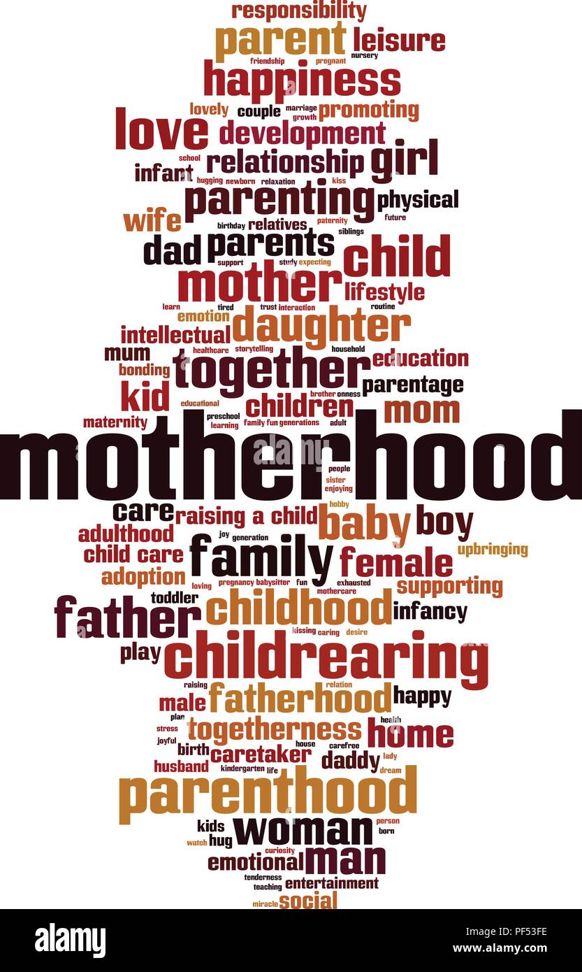 Motherhood word cloud concept. Vector illustration Stock Vector Image ...