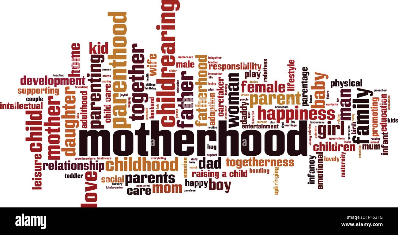 Motherhood word cloud concept. Vector illustration Stock Vector Image ...