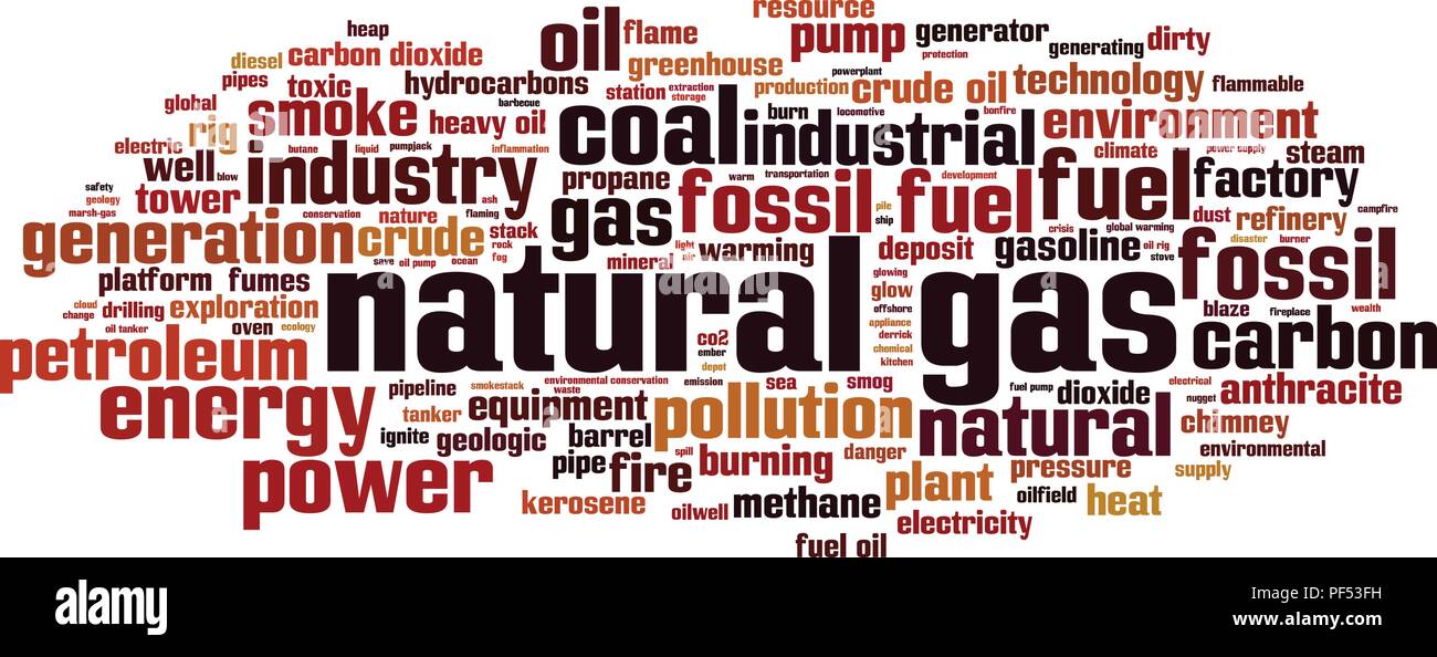 Natural gas word cloud concept. Vector illustration Stock Vector Image ...