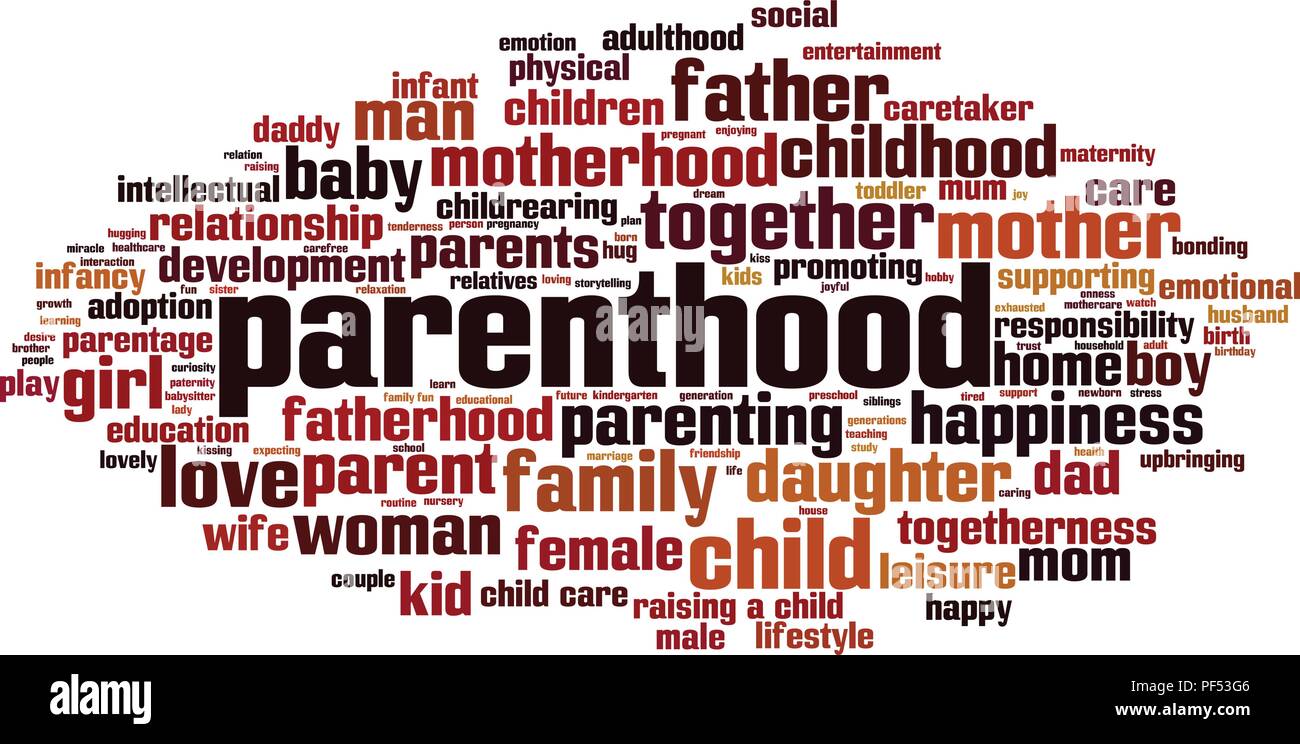Parenthood word cloud concept. Vector illustration Stock Vector Image ...