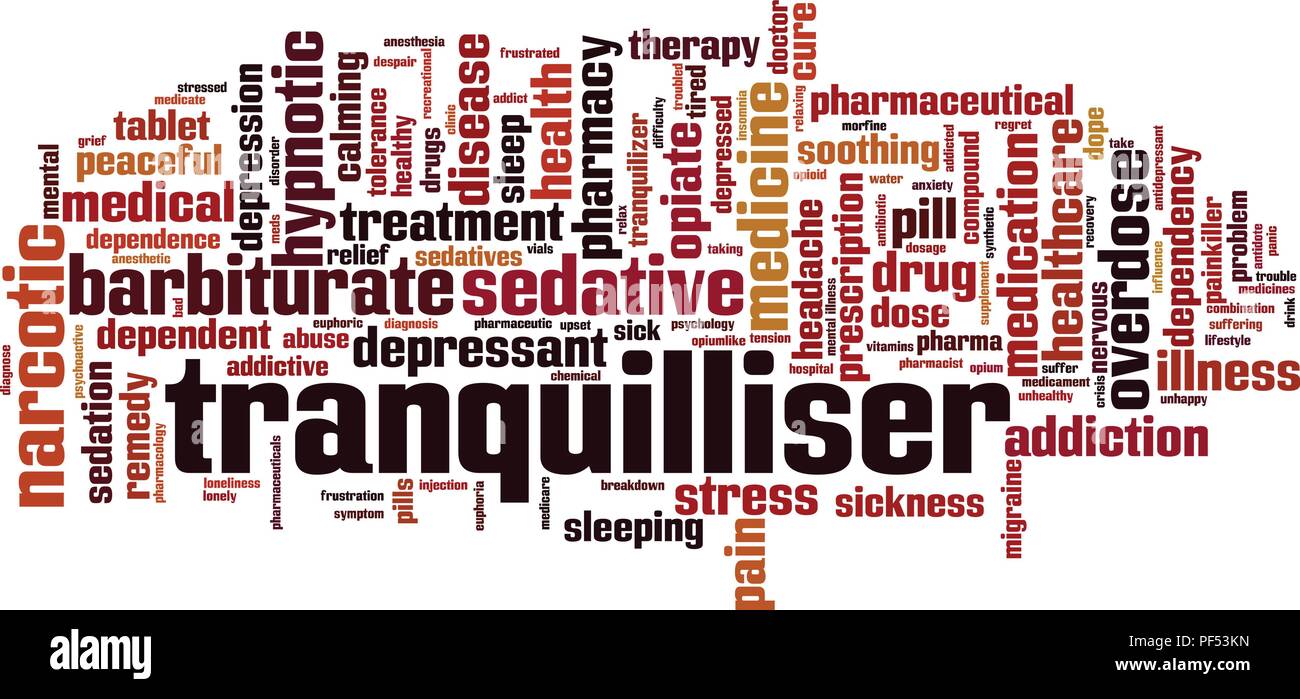 Tranquilliser word cloud concept. Vector illustration Stock Vector ...