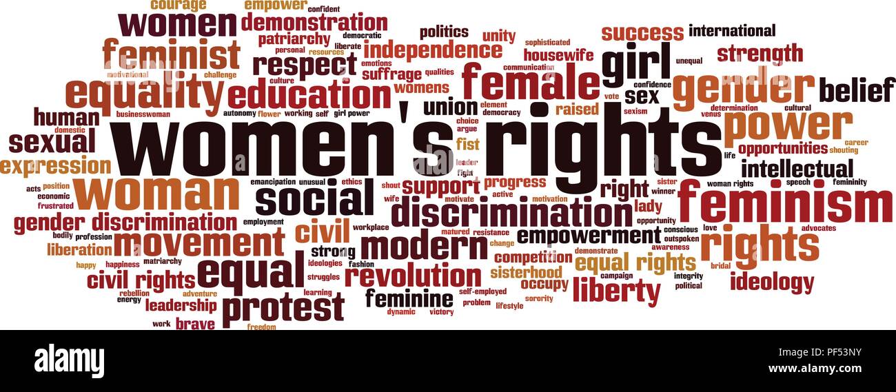 Women's rights word cloud concept. Vector illustration Stock Vector ...