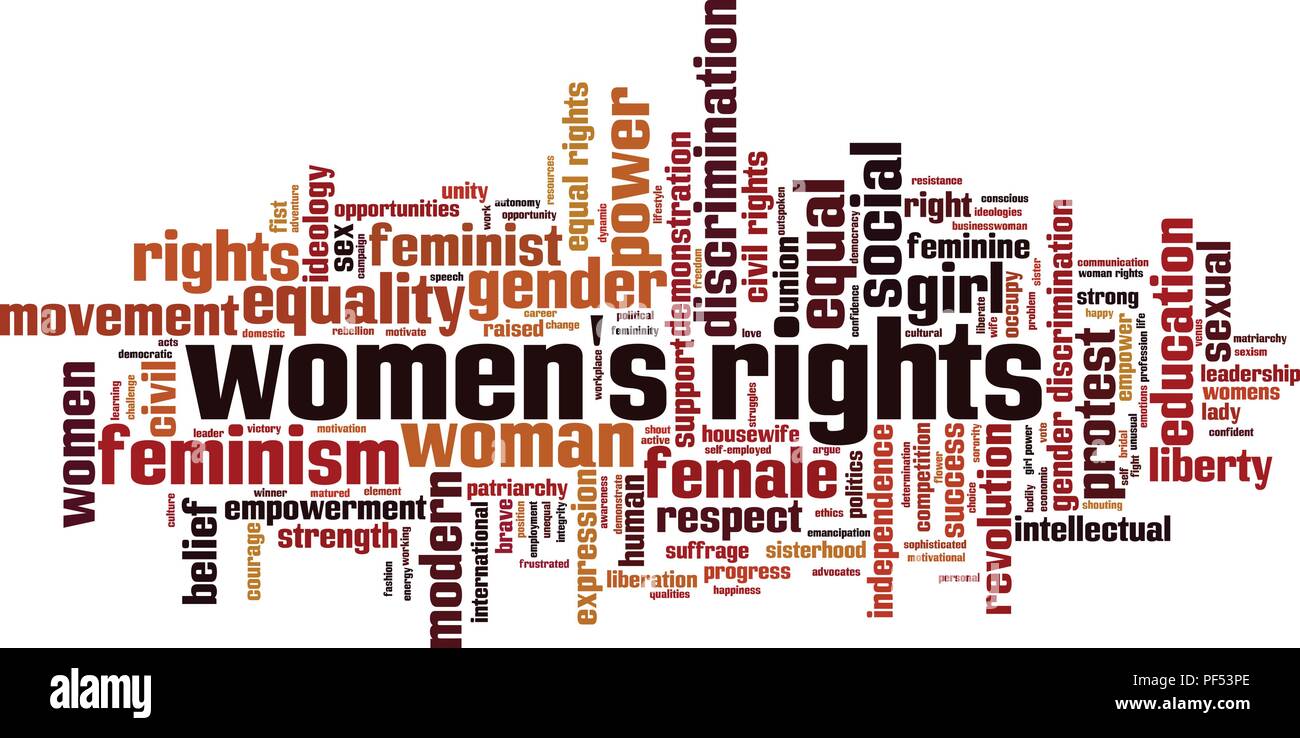 Women's rights word cloud concept. Vector illustration Stock Vector ...