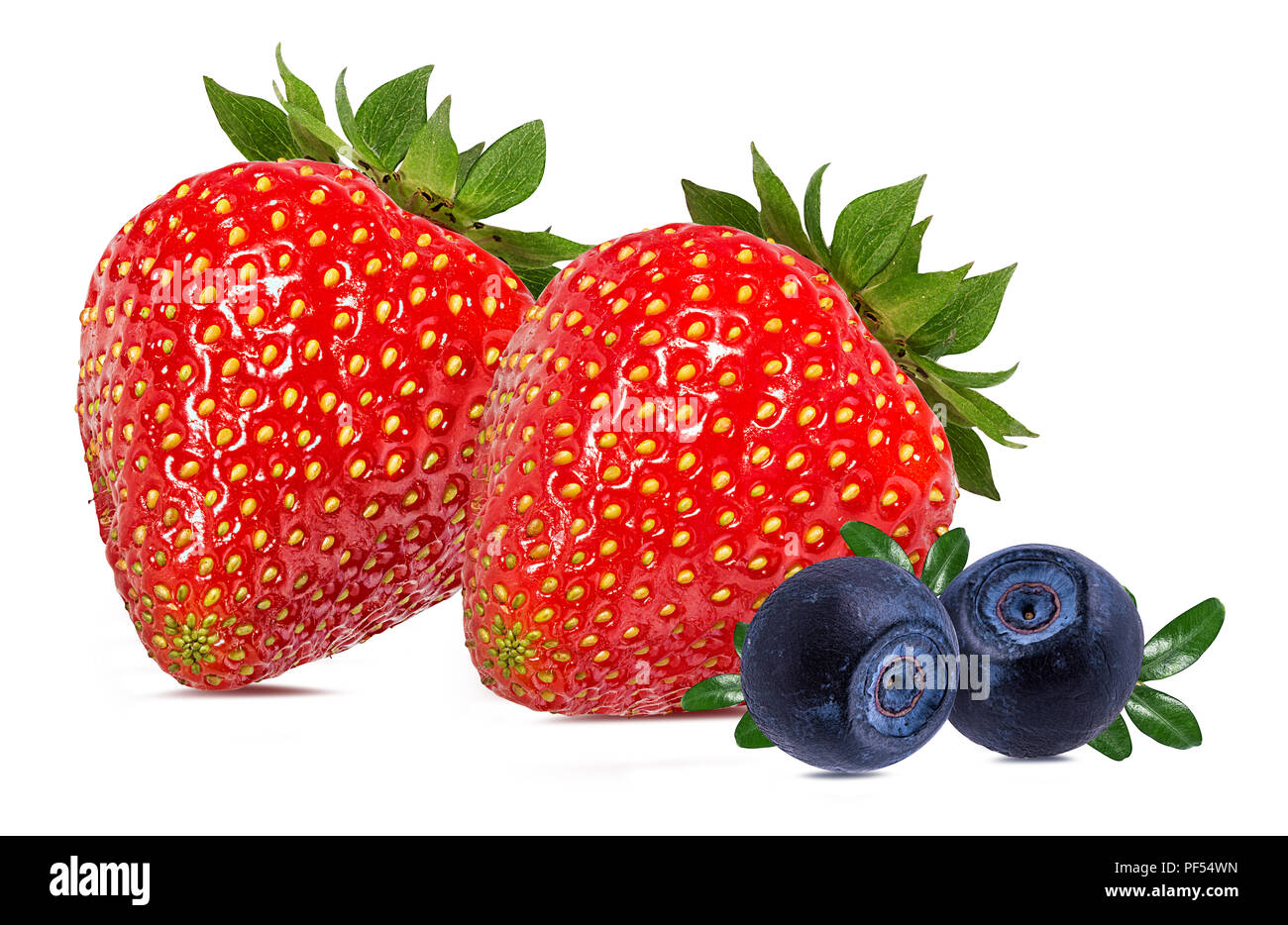 Berries collection isolated on white background Stock Photo - Alamy