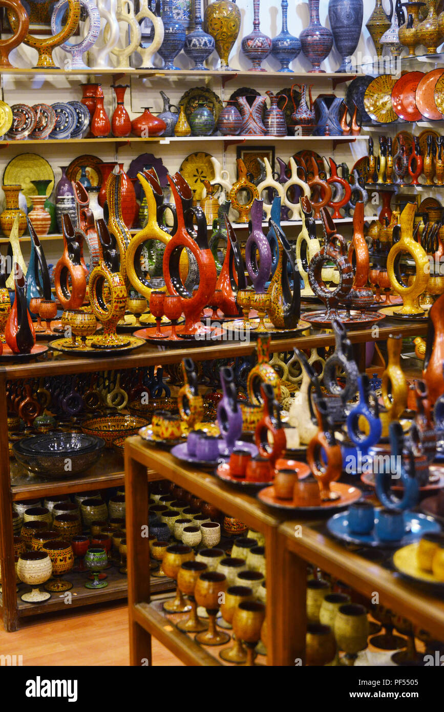 Turkish Pottery Store Stock Photo - Alamy