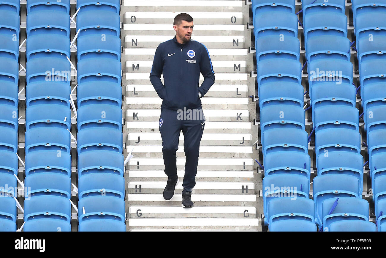 Brighton & Hove Albion goalkeeper Matthew Ryan arrives at the stadium ...