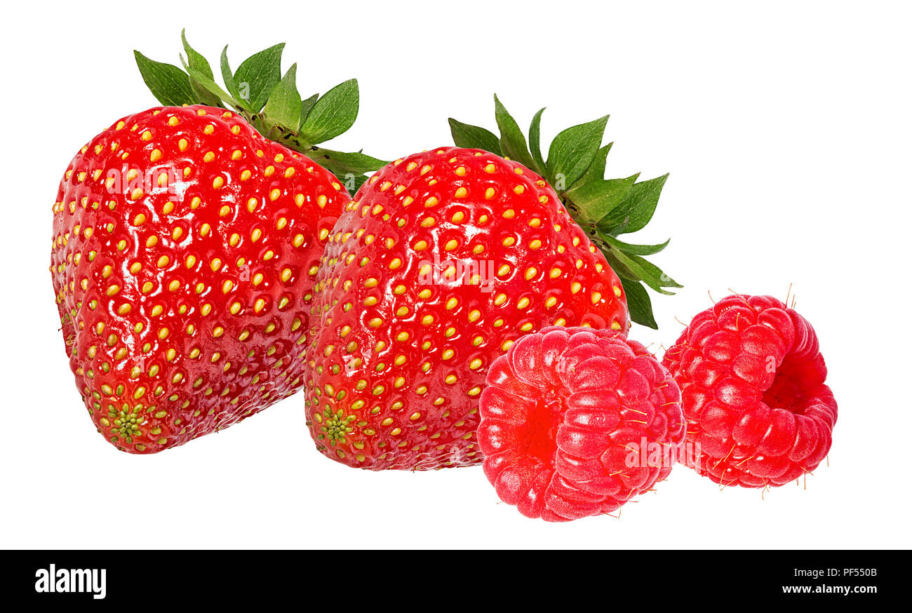 Berries collection isolated on white background Stock Photo - Alamy