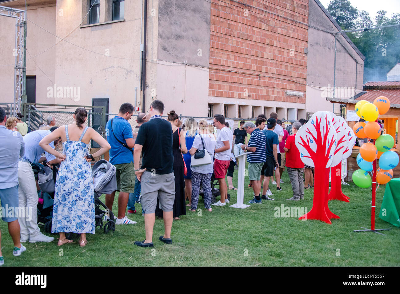 A local Italian festival called a Sagra Stock Photo - Alamy