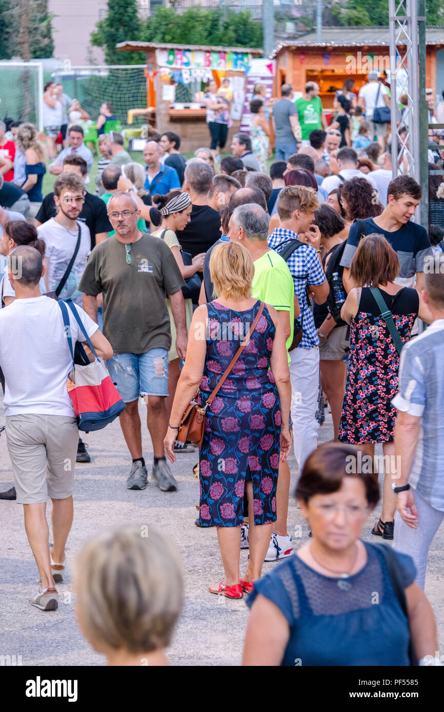 A local Italian festival called a Sagra Stock Photo - Alamy