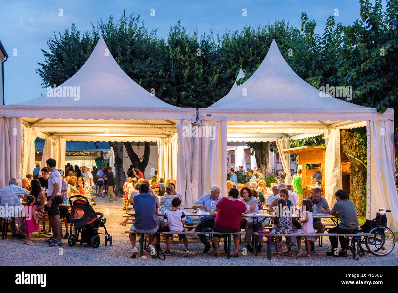 A local Italian festival called a Sagra Stock Photo - Alamy