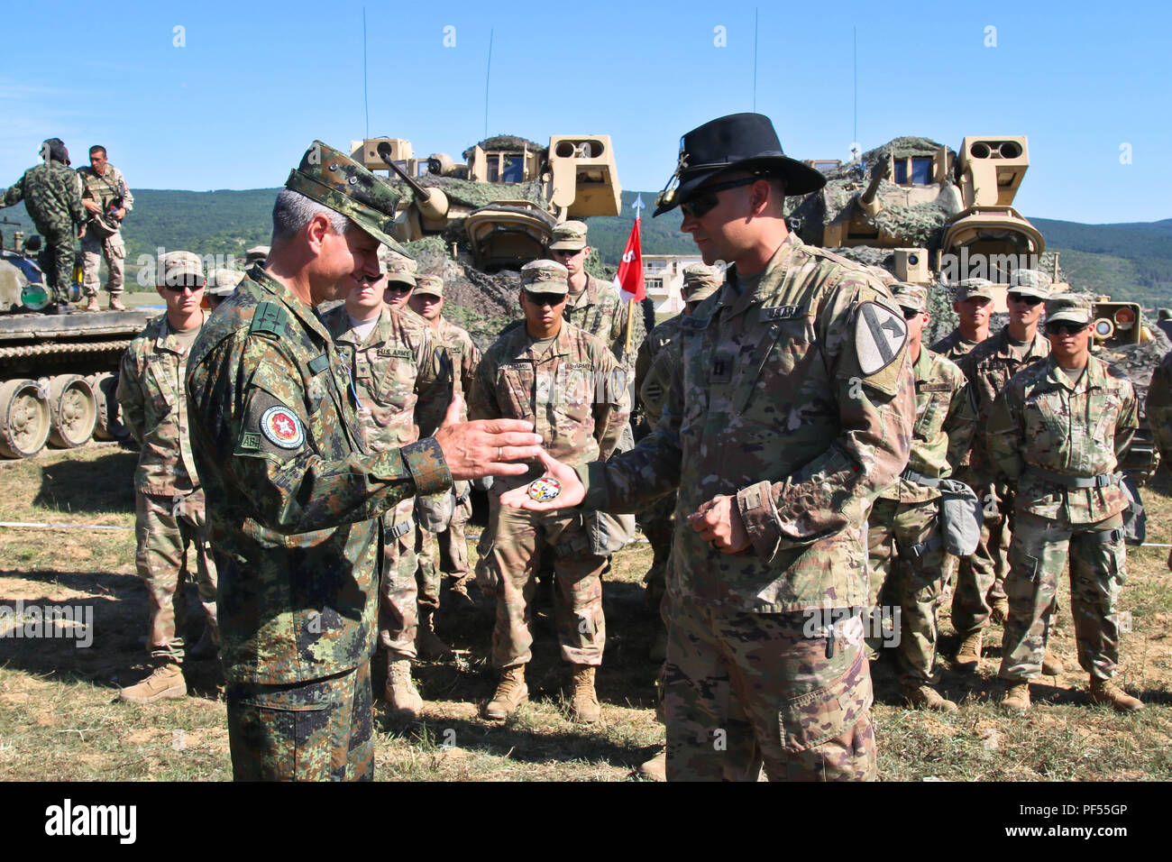 U.S. Army Capt. Nicholas Spicocchi, commander of Alpha Company, 2nd Battalion, 5th Cavalry ...